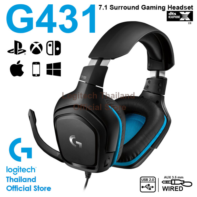 Logitech G431 STEREO GAMING HEADSET หูฟังเกมมิ่ง ของแท้ ประกันศูนย์ 2ปี