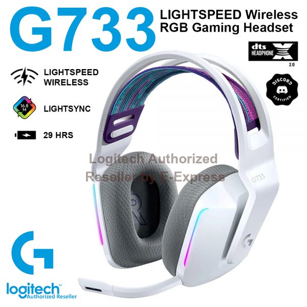 Logitech G733 Lightspeed Wireless RGB Gaming Headset สีขาว ของแท้ ...